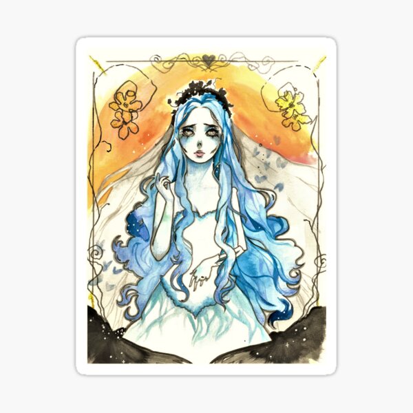 "Emily- Corpse Bride" Sticker by Artofannabellep | Redbubble