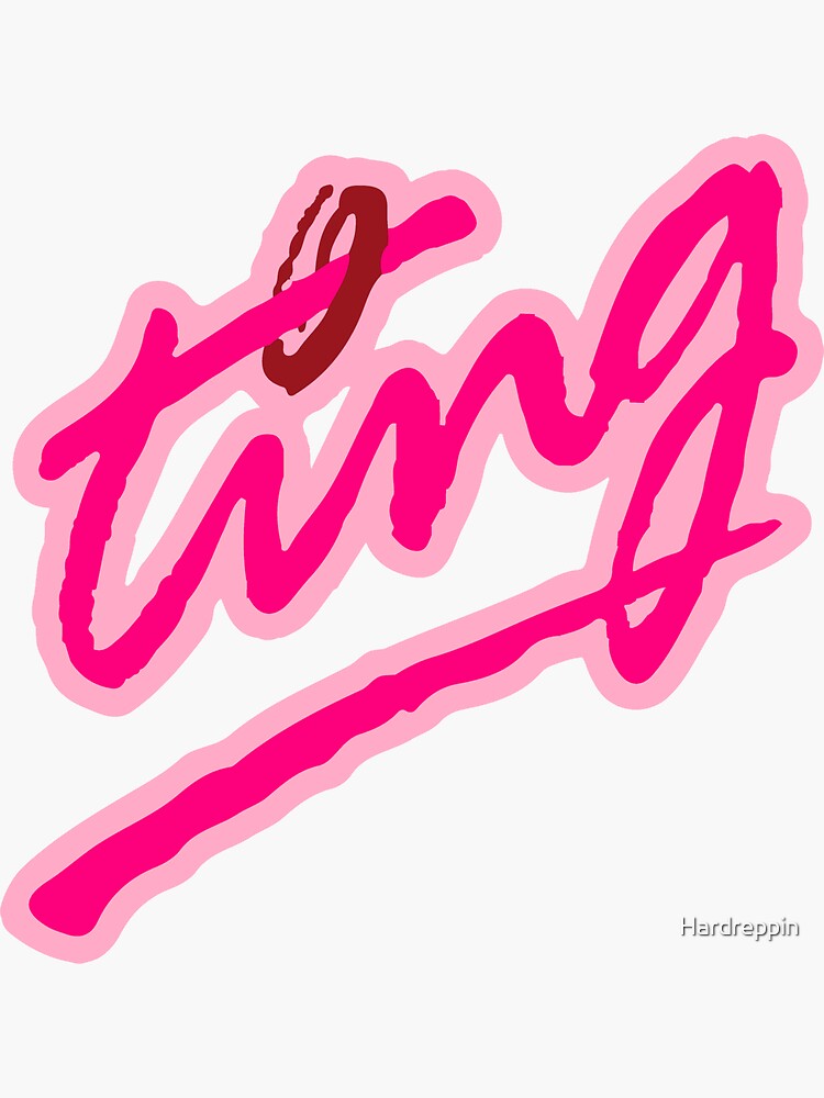 "Pink Ting " Sticker for Sale by Hardreppin | Redbubble