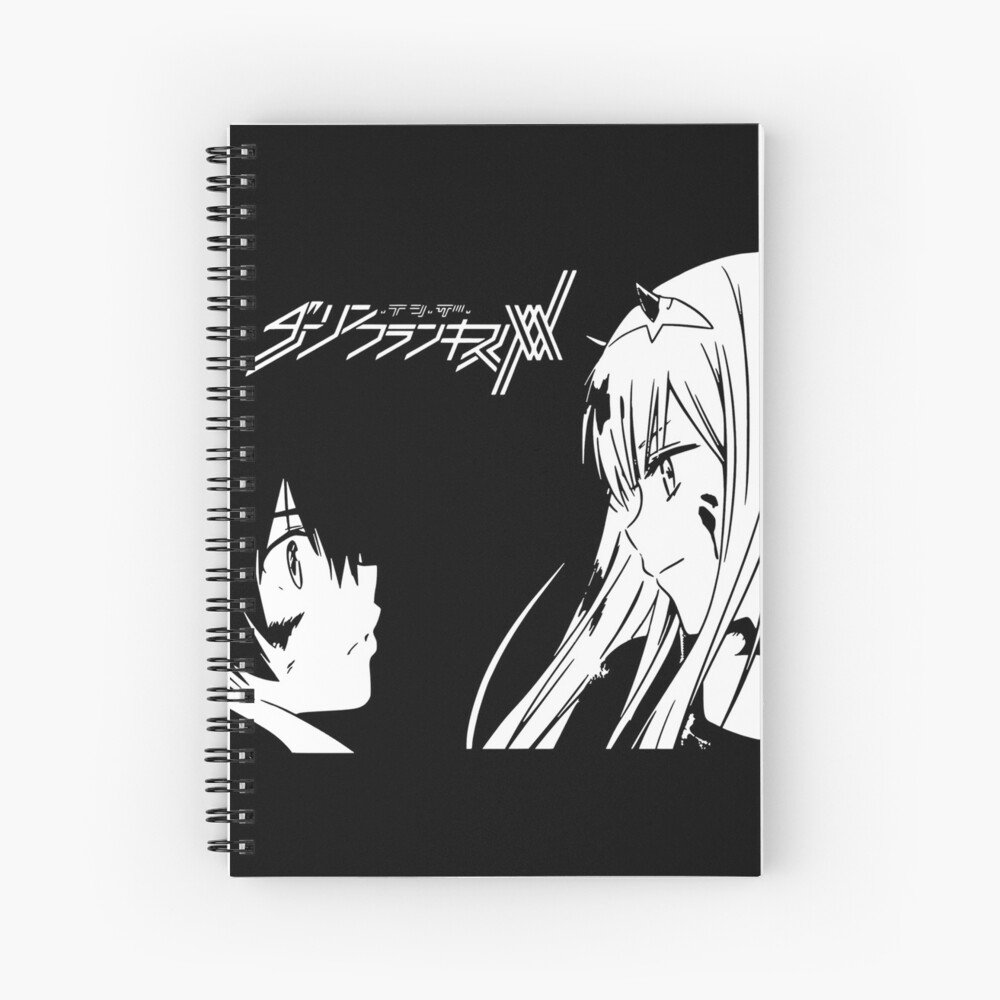 "Zero Two and Hiro Darling in the Franxx" Spiral Notebook for Sale by OtakuPapercraft | Redbubble