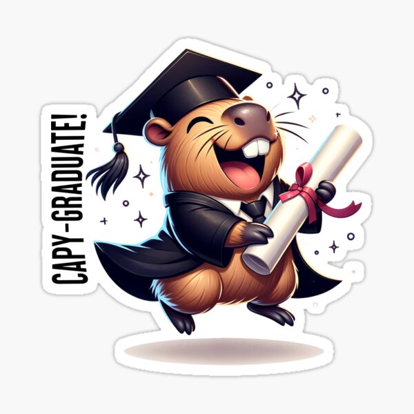 Sticker for Sale mit "Capybara-Absolvent: Klasse der Superlative" von ...