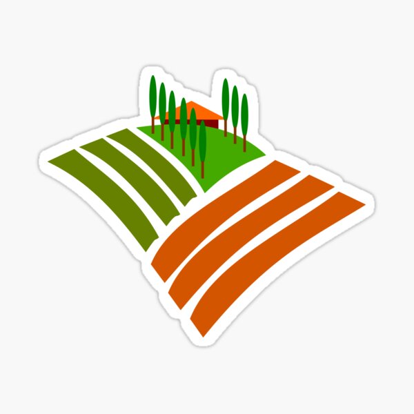 "Farm Land" Sticker by Reethes | Redbubble
