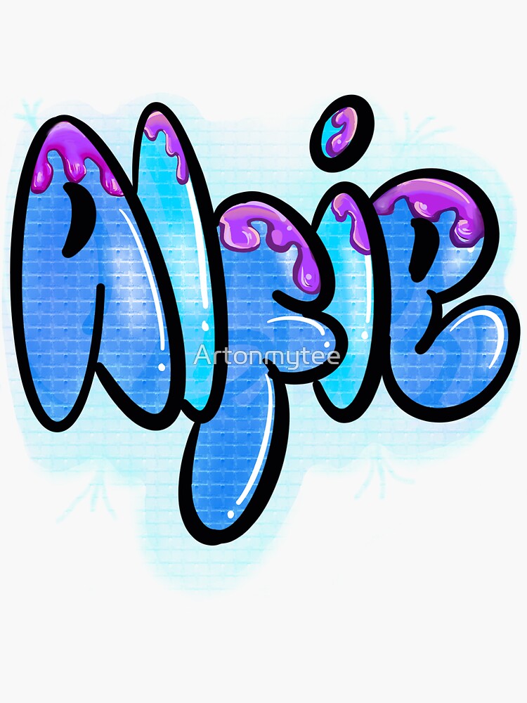 "Alfie name in blue and purple pattern Top 10 best personalized gifts ...