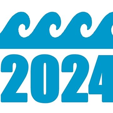 "Blue Wave 2024" Sticker for Sale by CoastalCaptures | Redbubble