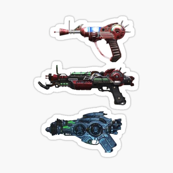 "Raygun, Raygun Mark2, Raygun Mark3" Sticker for Sale by Emizzy | Redbubble
