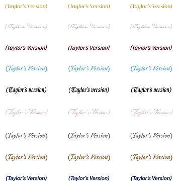 "Taylor's Version Sticker pack " Sticker for Sale by TinyDesigned ...