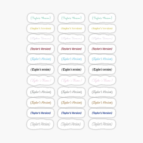 "Taylor's Version Sticker pack " Sticker for Sale by TinyDesigned ...