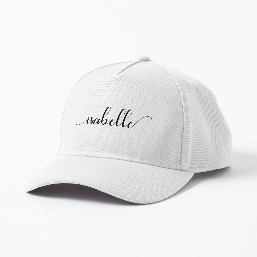 "Isabelle - Custom name on delicate black cursive font" Sticker for ...