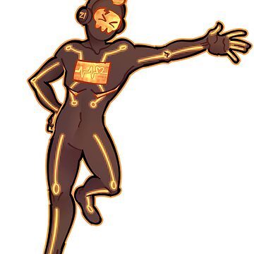 "Rockin' Zero_One" Sticker for Sale by ArtfulCas | Redbubble