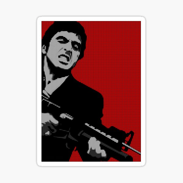 "Scarface point" Sticker for Sale by dome14 | Redbubble