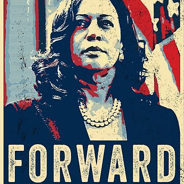 "Kamala Harris Forward 2024" Sticker for Sale by PrettyInk | Redbubble