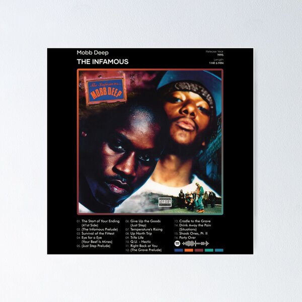 "Mobb Deep The Infamous Tracklist Album" Poster for Sale by Yanbennett ...