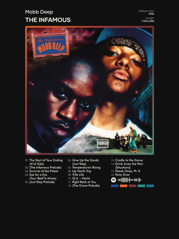 "Mobb Deep The Infamous Tracklist Album" Essential T-Shirt for Sale by ...
