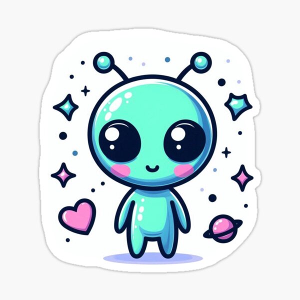 "Little Alien" Sticker by brutaltragedies | Redbubble