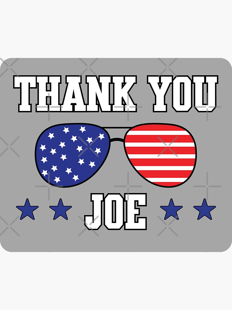 "Thank You Joe" Sticker for Sale by mgpimienta | Redbubble
