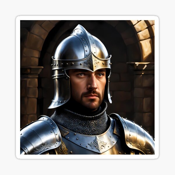 "Medieval Knight" Sticker for Sale by AICreativeArts | Redbubble