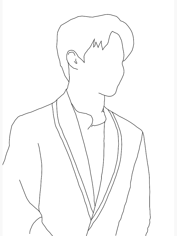 "BTS Jimin Outline Art" Art Print by svtkwan | Redbubble