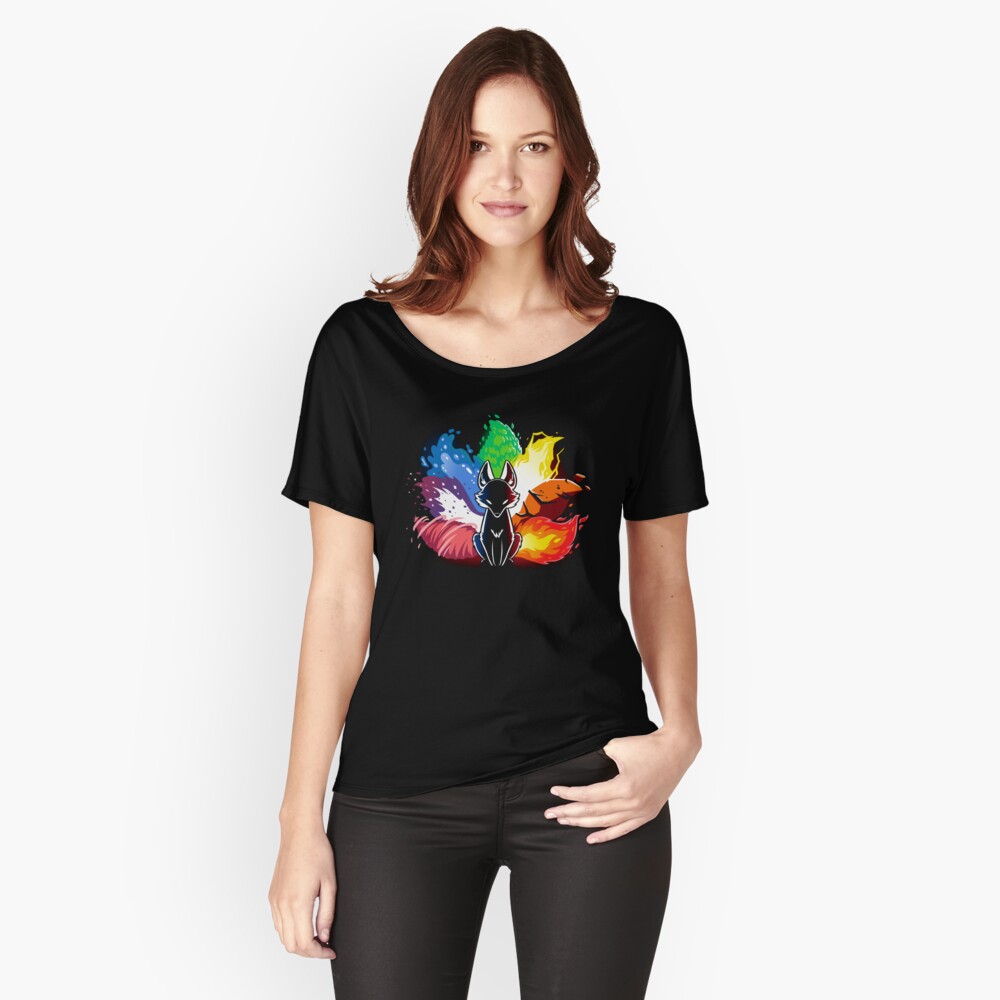 "Elemental Kitsune" Essential T-Shirt for Sale by Raven Shadow | Redbubble