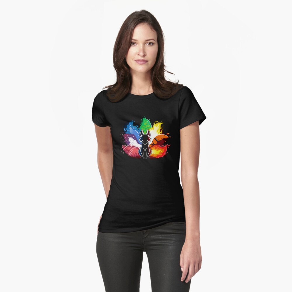 "Elemental Kitsune" Essential T-Shirt for Sale by Raven Shadow | Redbubble