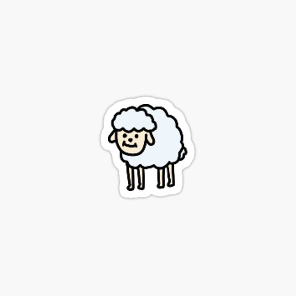 "super tiny sheep - original doodle miniature / hand drawn by ...