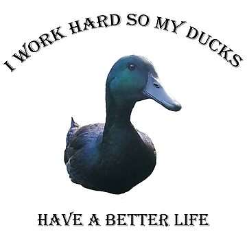 "I work hard so my ducks have a better life Cayuga" Cap for Sale by ...