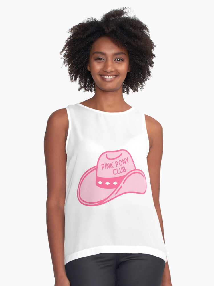 "Pink Pony Club Hat" Sticker for Sale by natalie sciallo | Redbubble