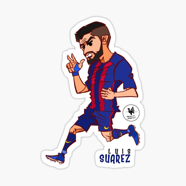 "Luis Suarez" Sticker by TheKopArtStudio | Redbubble