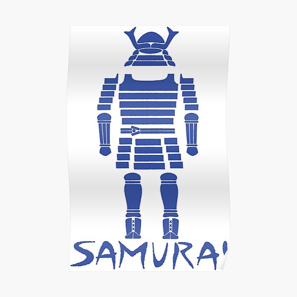 "blue samurai armor" Poster by sarantulas | Redbubble