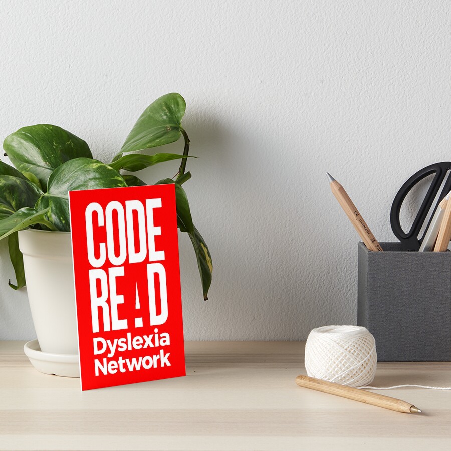 "Code Read Dyslexia Network" Art Board Print by CodeRead | Redbubble
