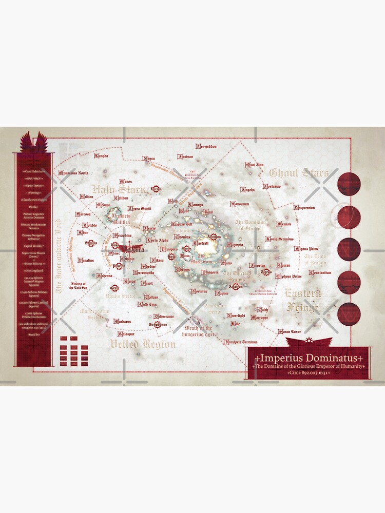 "The Horus Heresy Galaxy Map" Sticker for Sale by SastheTater | Redbubble