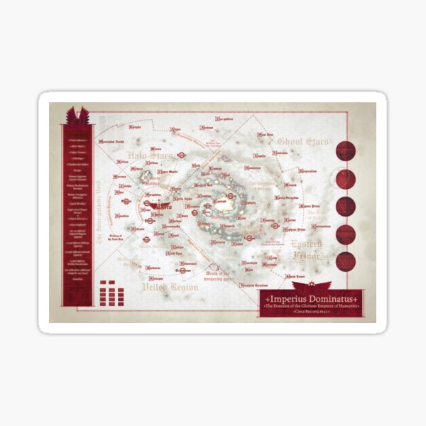 "The Horus Heresy Galaxy Map" Sticker for Sale by SastheTater | Redbubble