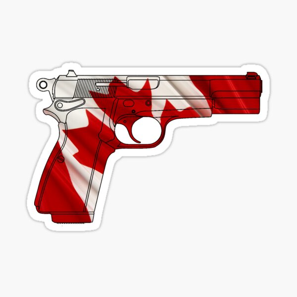 "Canadian Handgun" Sticker by cstronner | Redbubble