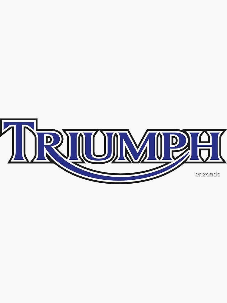 "Triumph blue classic logo" Sticker for Sale by enzoade | Redbubble