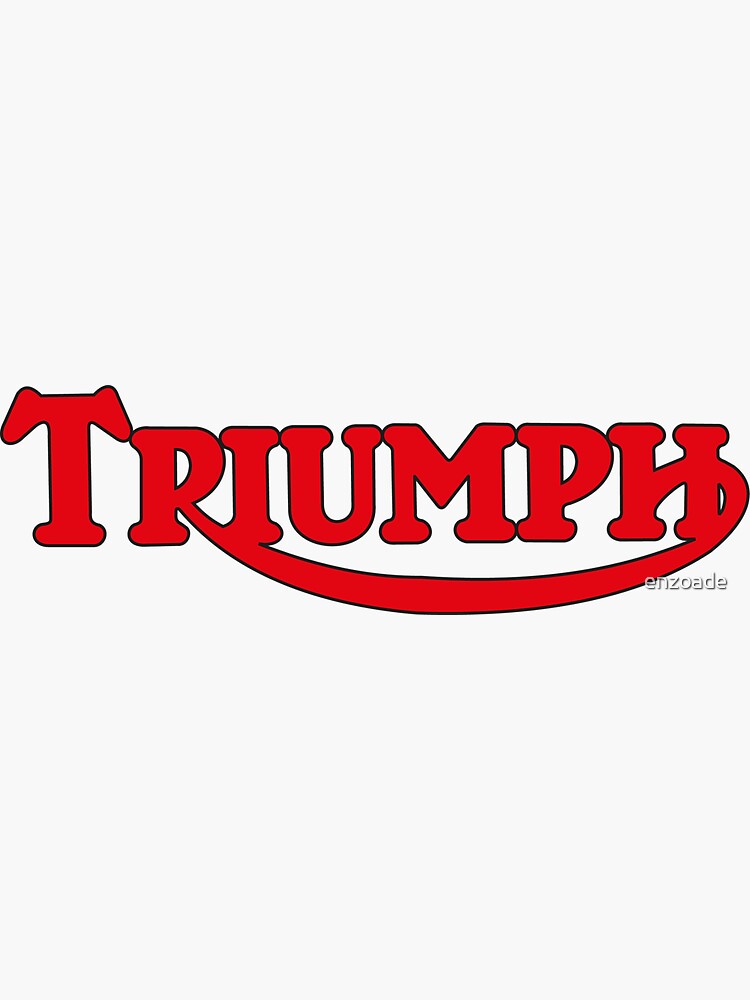 "Triumph red classic logo" Sticker for Sale by enzoade | Redbubble