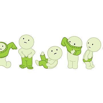 "Smiski Getting Dressed Pack" Sticker for Sale by Hanreb | Redbubble