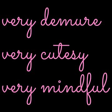 "demure" Sticker for Sale by vyascreations | Redbubble