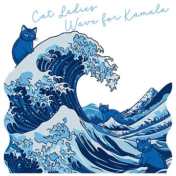 "Cat Ladies Blue Wave for Kamala Harris 2024 Democrat Female Political ...