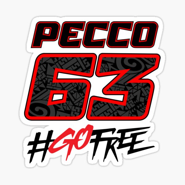 "Pecco Bagnaia 63" Sticker for Sale by HAY-DEM | Redbubble