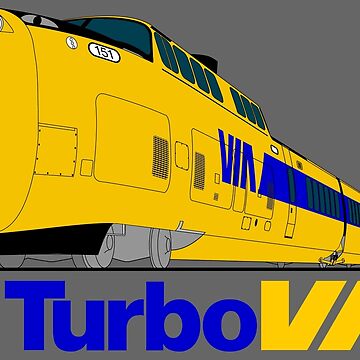 "VIA Rail Canada TurboTrain" Art Board Print for Sale by kingstonsub ...