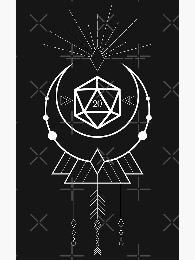"D20 Dice Geometric Symbol Tabletop RPG Gaming" Sticker for Sale by ...