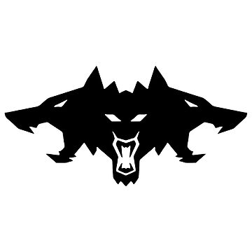 "Tesla Cyber Beast Three-Headed Wolf Silhouette 8k UHD" Sticker for ...