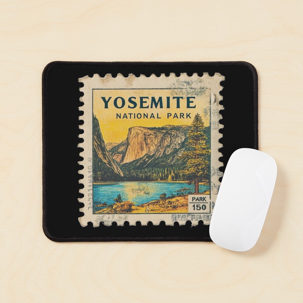 "Vintage Yosemite National Park Stamp - Half Dome Illustration" Sticker for Sale by tiigerdad ...