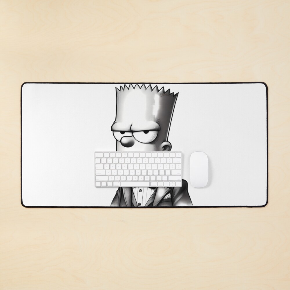 "Grumpy Bart Simpson in a Suit" Sticker for Sale by BombShop36 | Redbubble