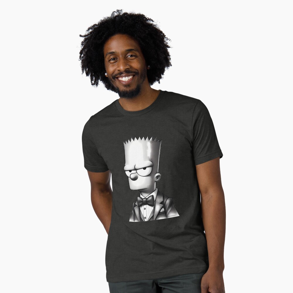 "Grumpy Bart Simpson in a Suit" Sticker for Sale by BombShop36 | Redbubble