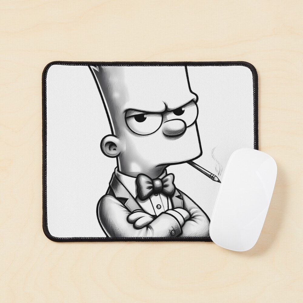 "Grumpy Bart Simpson in a Suit" Sticker for Sale by BombShop36 | Redbubble