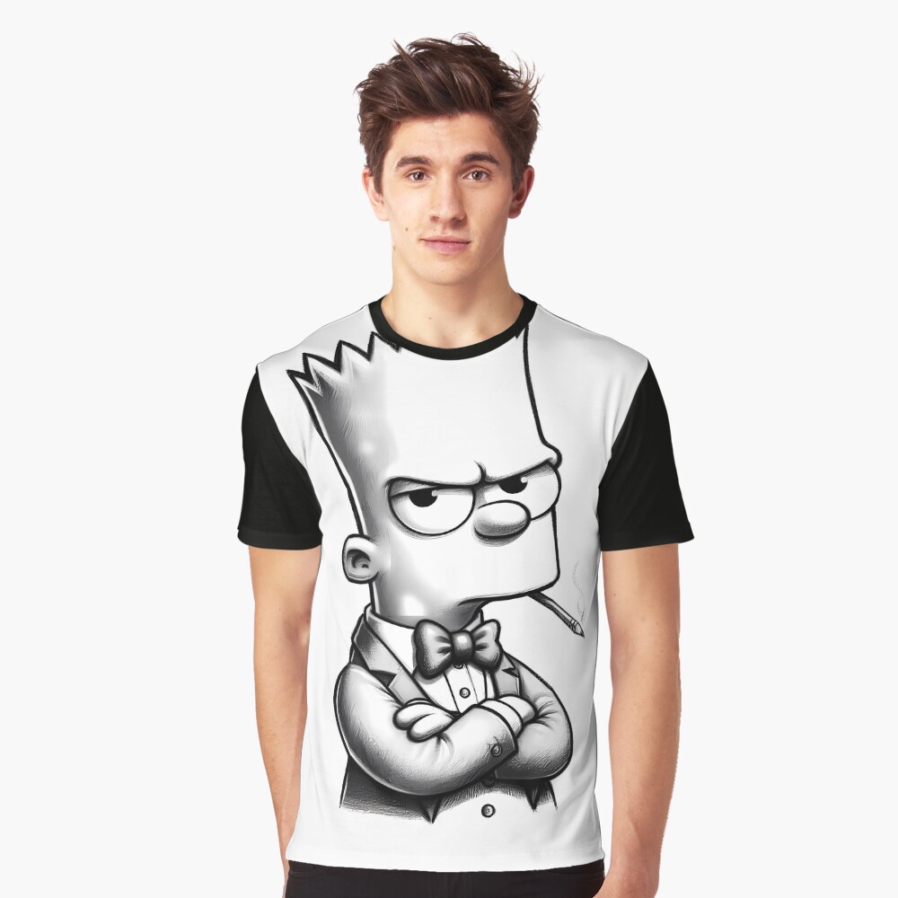 "Grumpy Bart Simpson in a Suit" Sticker for Sale by BombShop36 | Redbubble