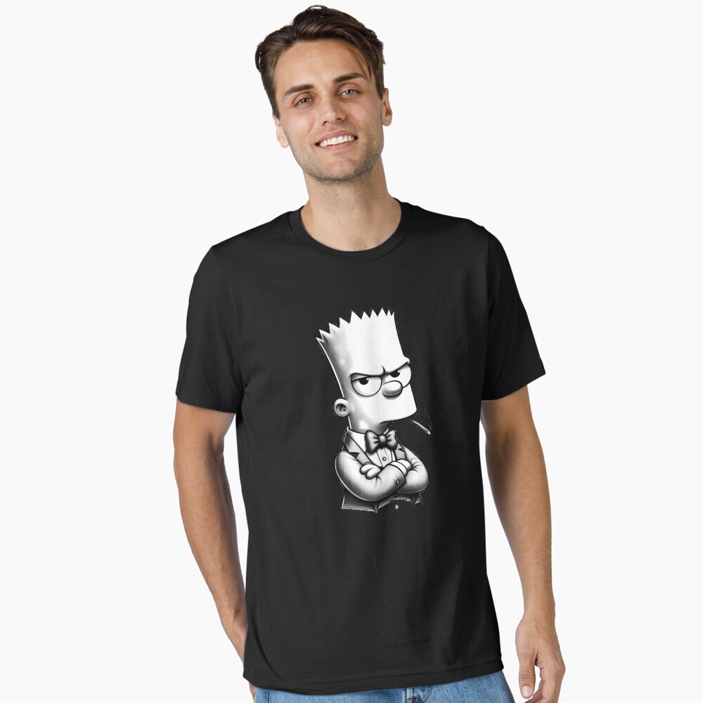 "Grumpy Bart Simpson in a Suit" Sticker for Sale by BombShop36 | Redbubble