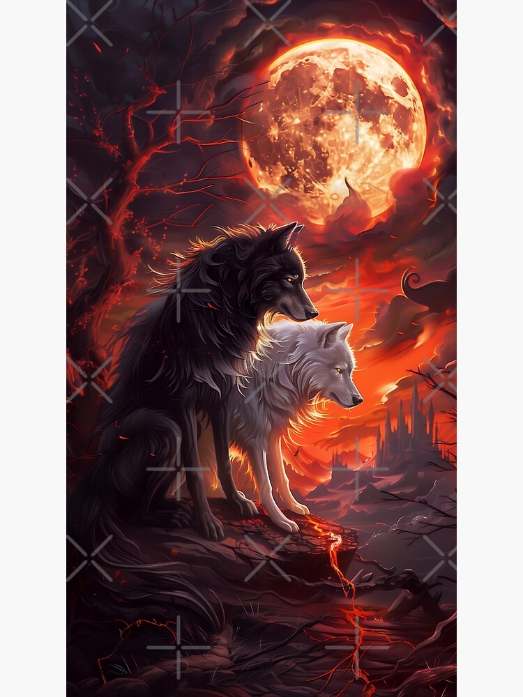 Dark Wolf Moon Wallpaper