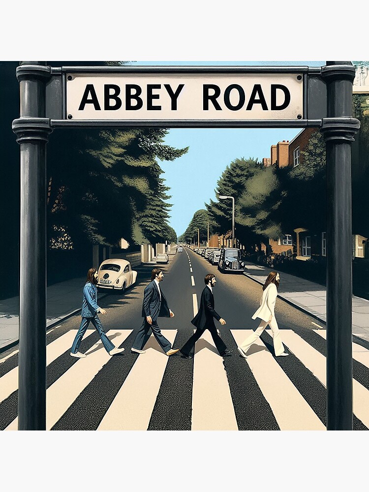 "Iconic Abbey Road Beatles Crossing" Sticker for Sale by garethparkes ...