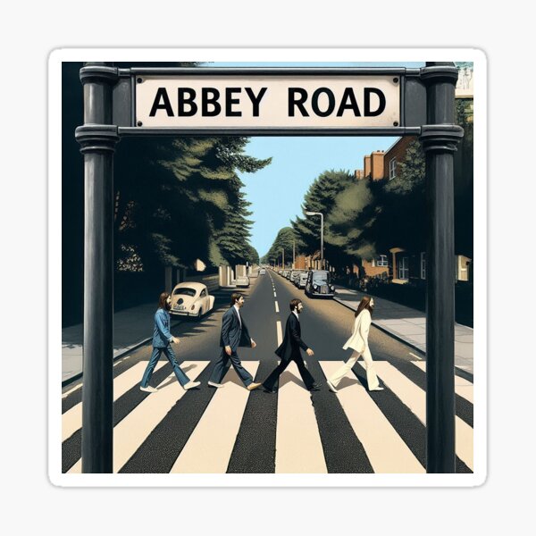 "Iconic Abbey Road Beatles Crossing" Sticker for Sale by garethparkes ...