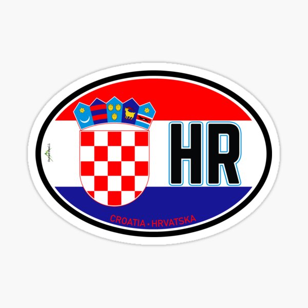"CROATIA Croatian Flag Vehicle ID Sticker T-Shirt 01" Sticker for Sale ...